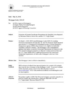 Click Here to View the FHA Mortgagee Letter 2018-03 - TENA